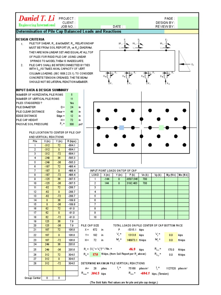 Pile Cap Balanced Loads | PDF | Deep Foundation | Mechanics