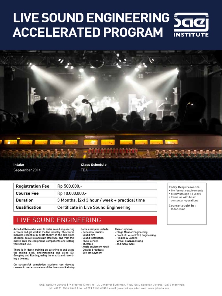 Live Sound Course Detail PDF | PDF | Microphone | Loudspeaker