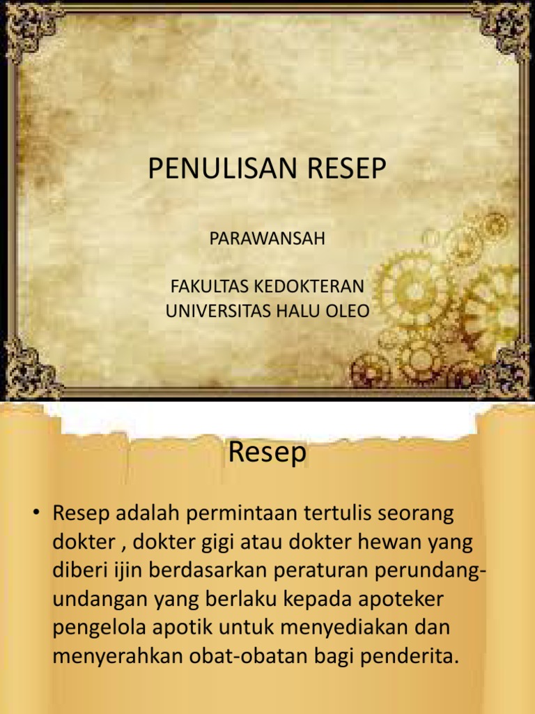 Panduan Penulisan Resep Obat | PDF