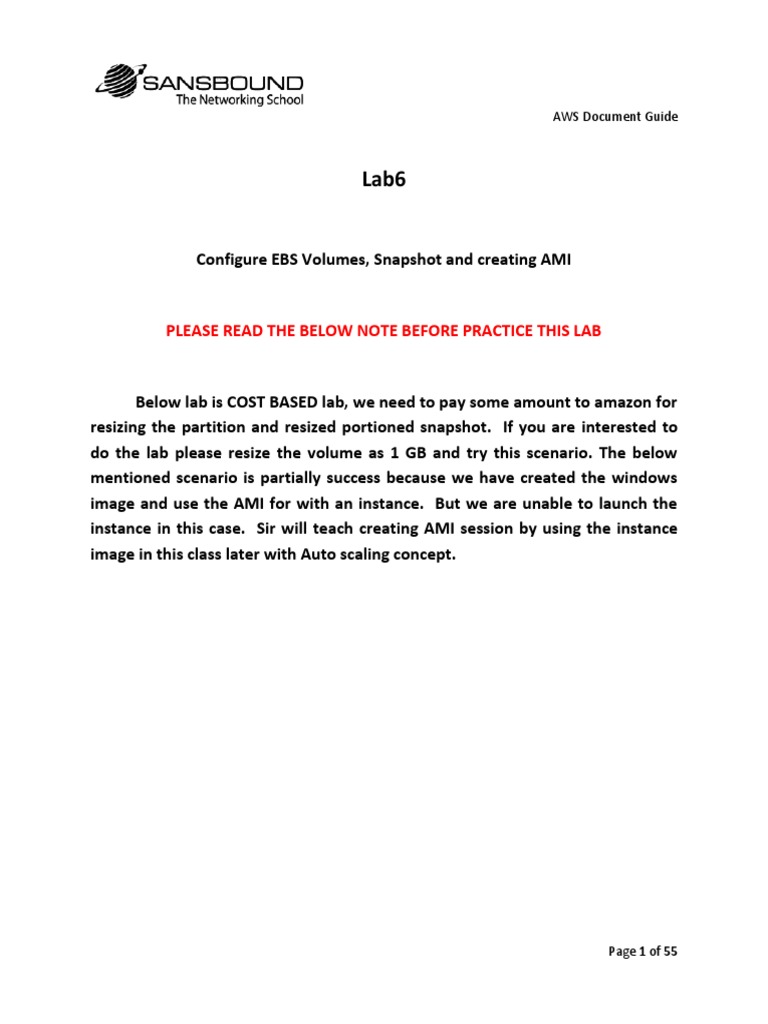 Configure EBS, Snapshots, and AMI in AWS | PDF | Computing | Computer ...
