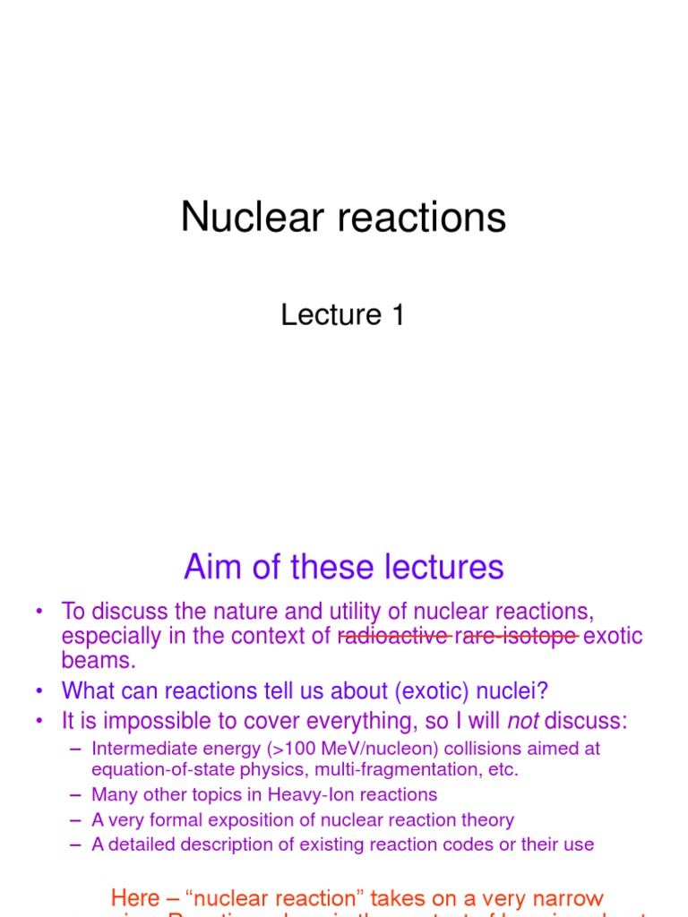 Understanding Nuclear Reactions: An Introduction to the Fundamentals of Reaction Kinematics ...