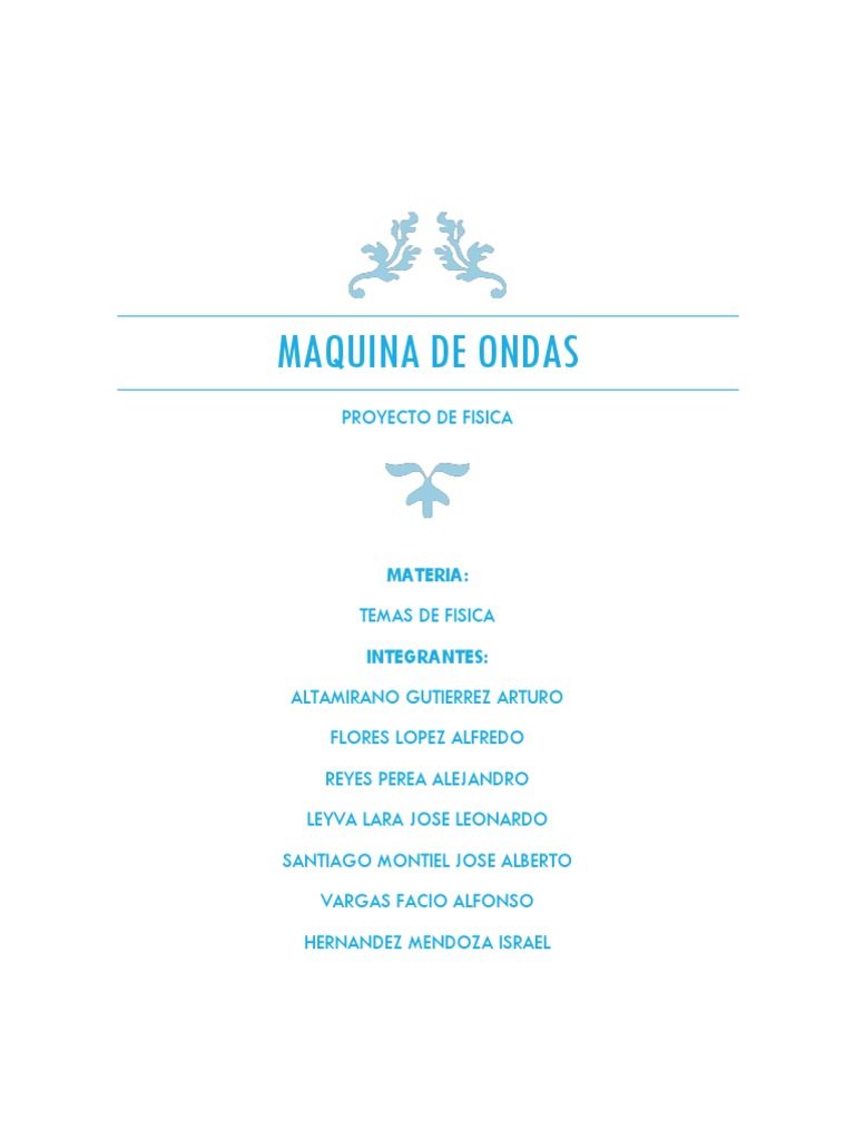 Maquina de Ondas | PDF | Olas | Física Aplicada e Interdisciplinaria