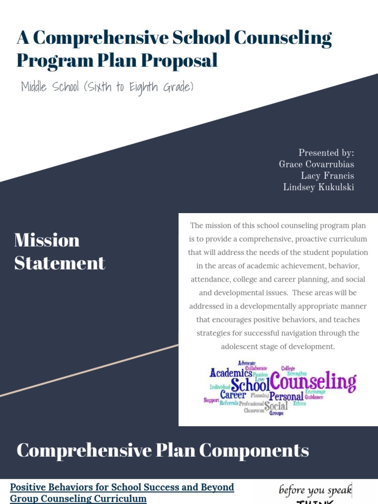 Middle School Counseling Program Plan | PDF | School Counselor | Bullying
