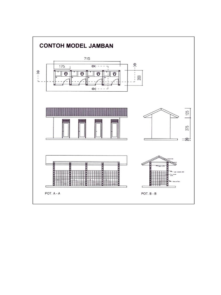 CONTOH Model Pembangunan Jamban Sekolah | PDF