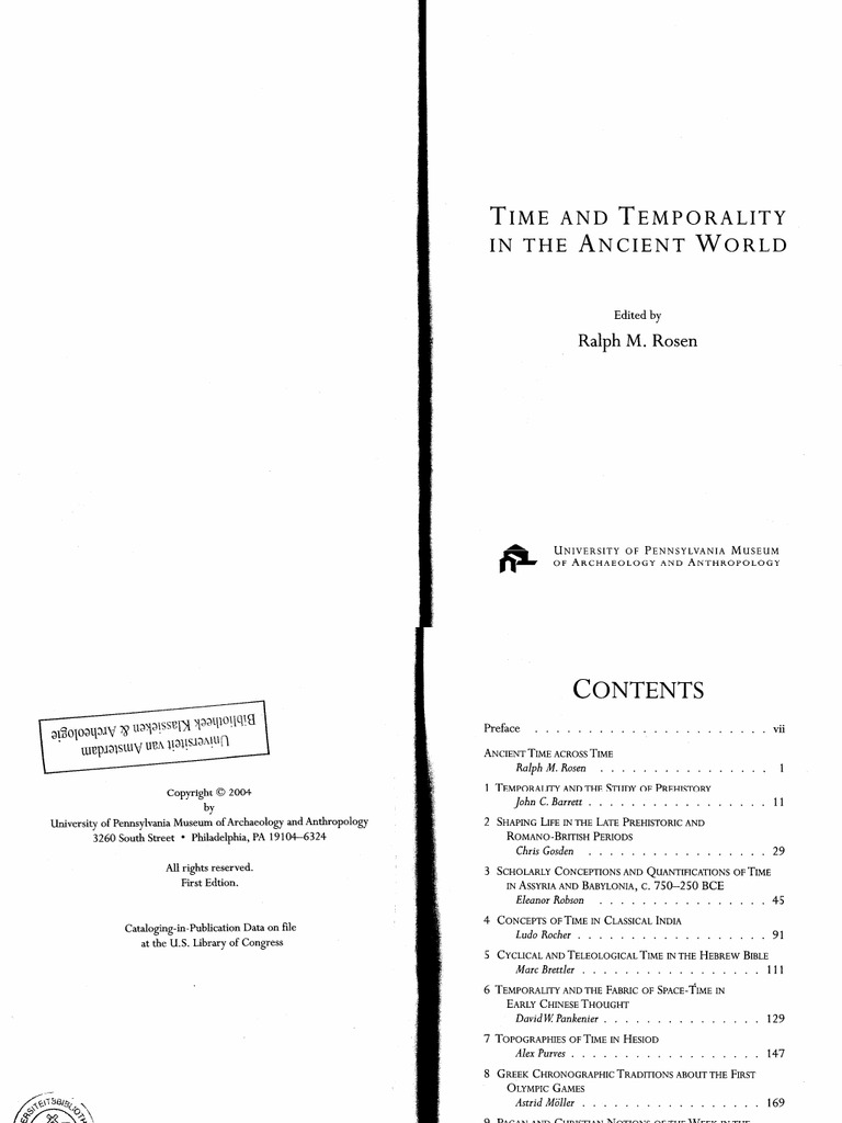 Time and Temporality in The Ancient World, Ed. R.M.rosen | PDF | Philosophy