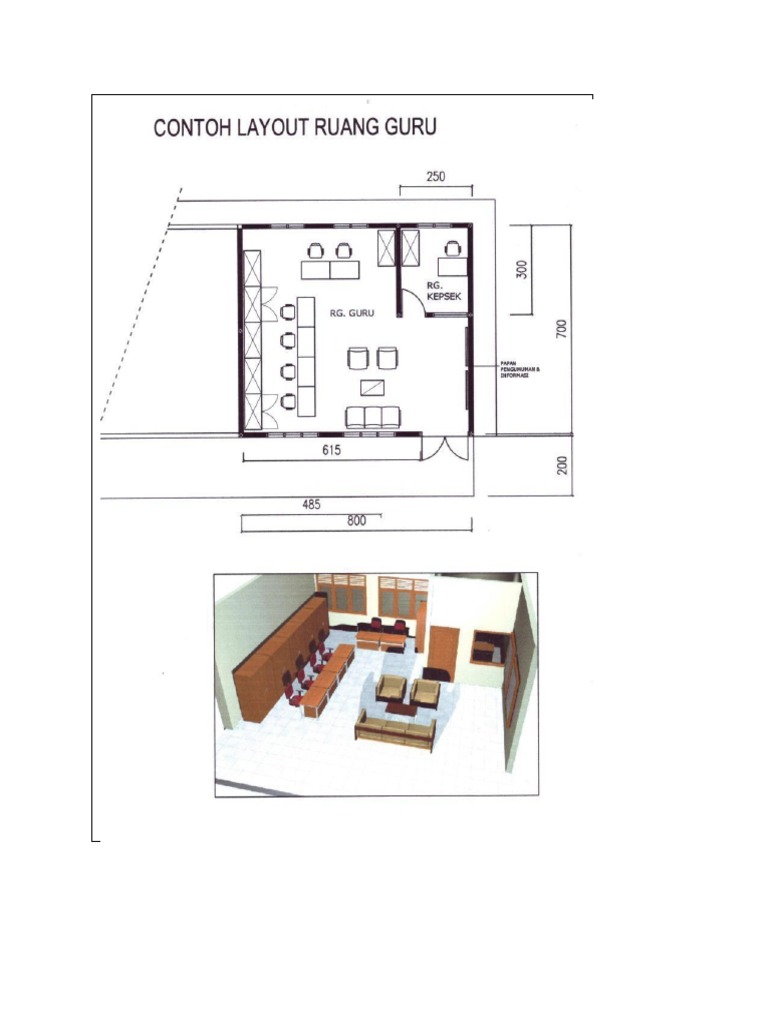 Contoh Model Ruang Guru | PDF