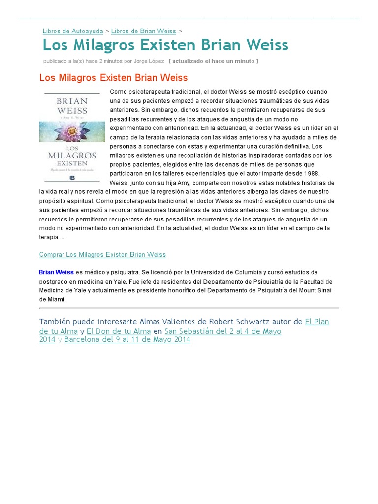 Los Milagros Existen | PDF | Medicina | Bienestar