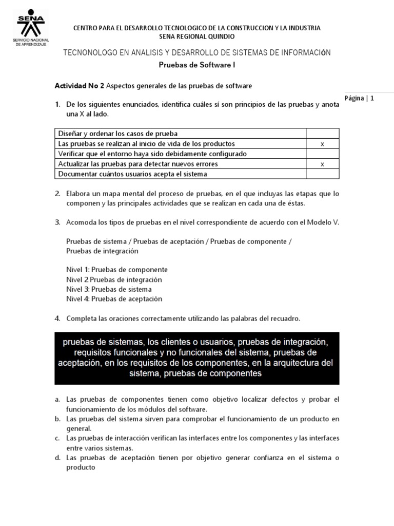 Actividad No 2 Aspectos Generales de Las Pruebas de Software | PDF | Pruebas de software | Software