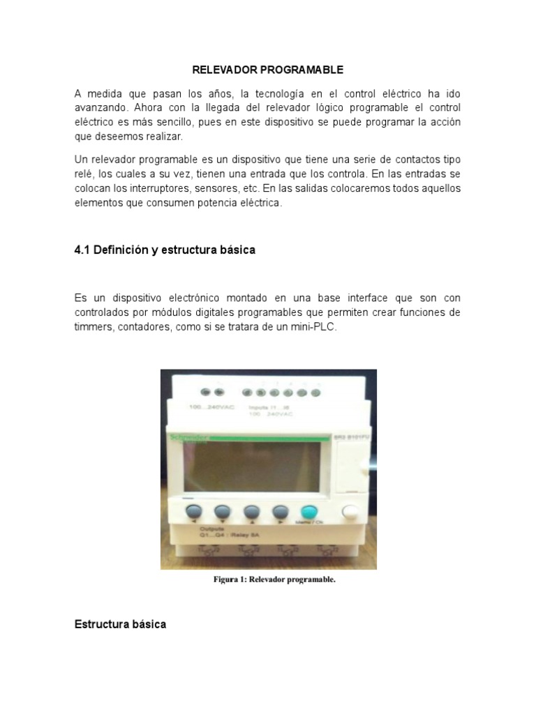 Relevador Programable: 4.1 Definición y estructura básica | Relé ...