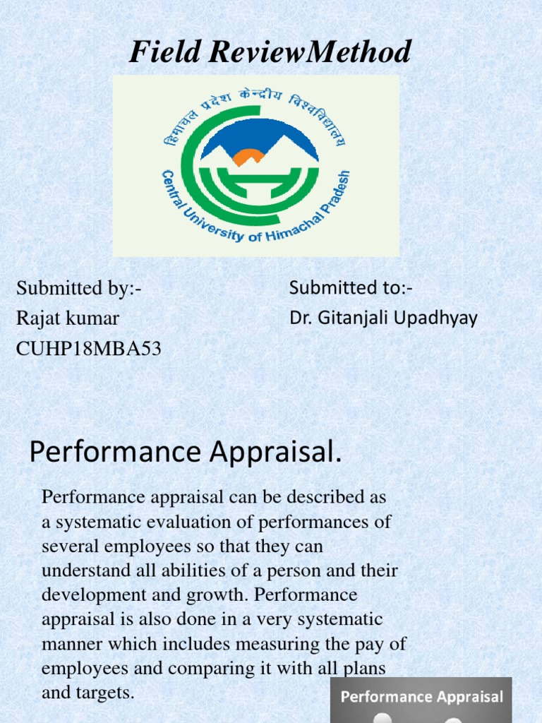 Field ReviewMethod by R-Jay | PDF | Performance Appraisal ...