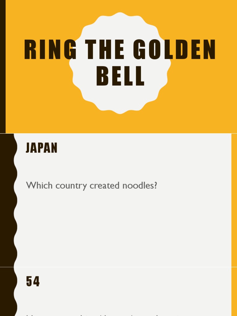 Ring The Golden Bell | PDF