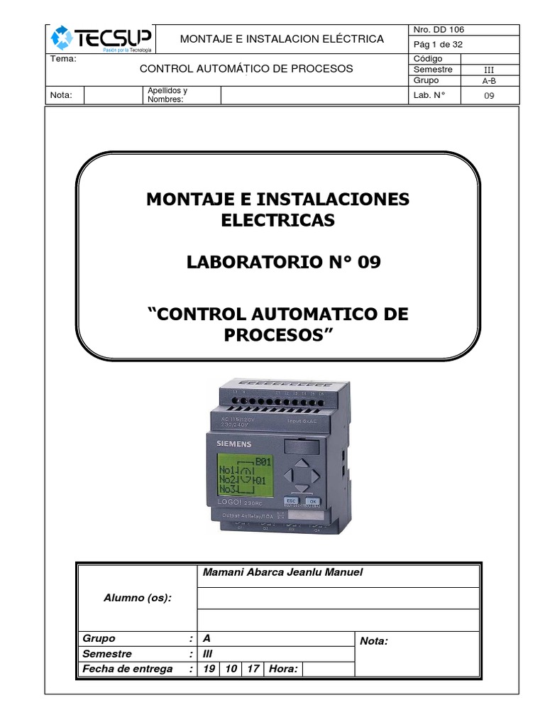 9.-Control Con PLC | PDF | Controlador lógico programable | Energía y ...