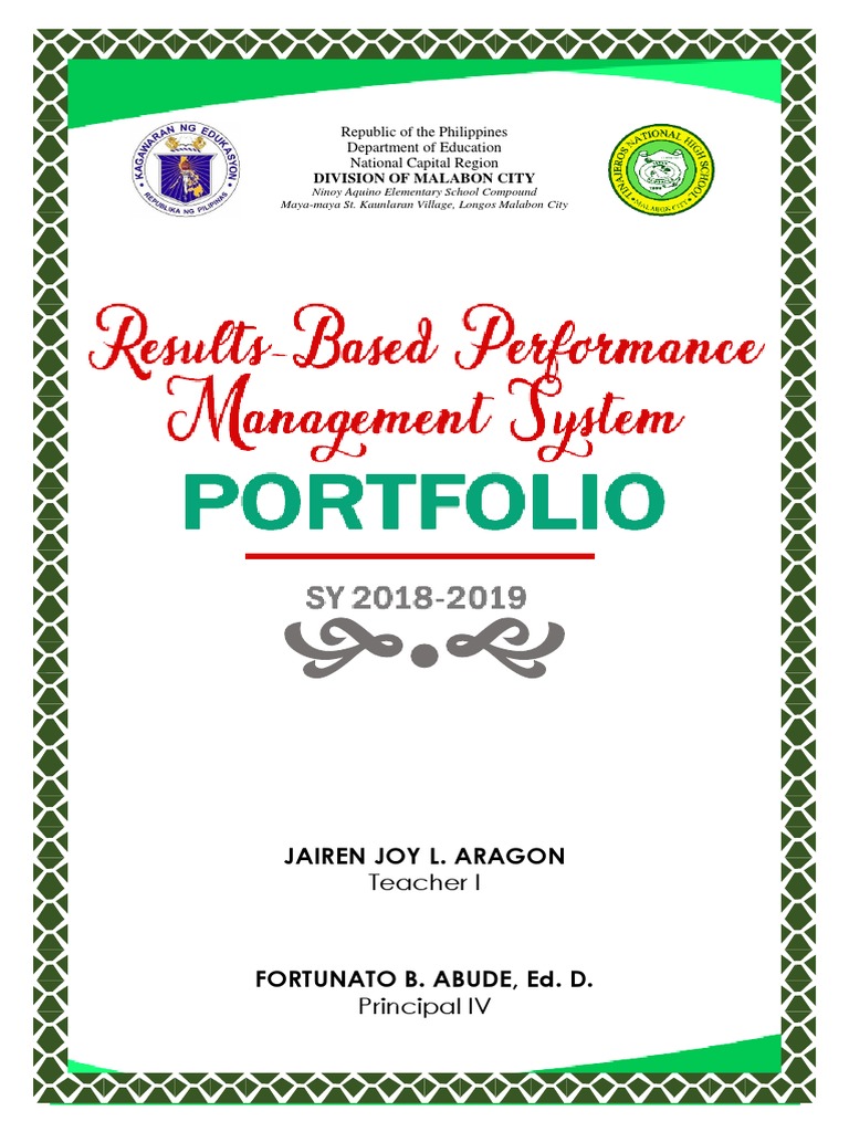 Rpms Portfolio Cover | PDF