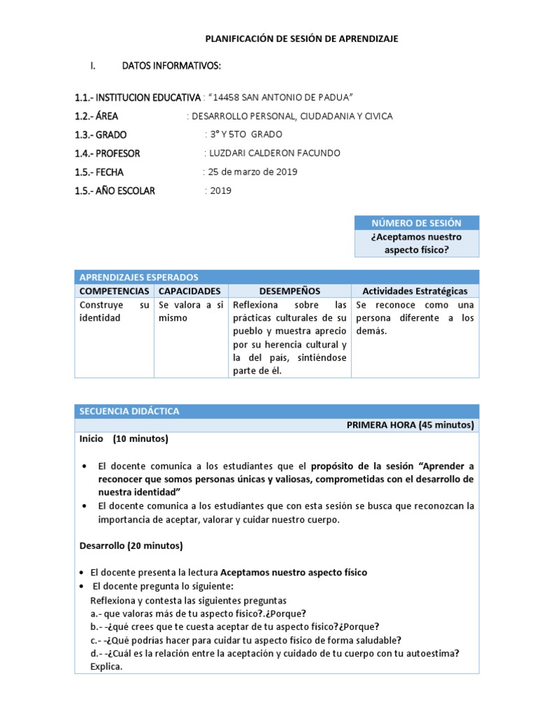 DPCC3 U1s3 | Descargar gratis PDF | Maestros | Aprendizaje