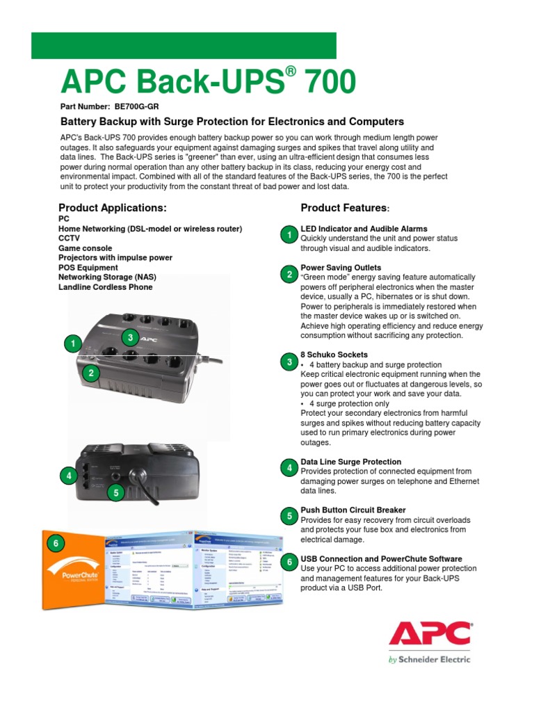 APC Back-UPS 700 Manual | PDF | Mains Electricity | Backup