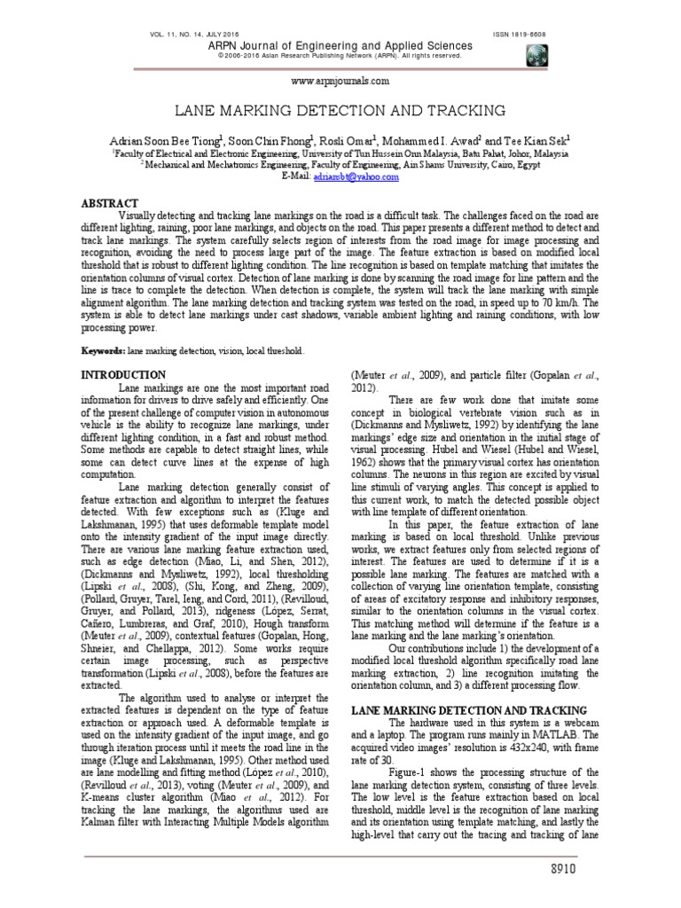 Lane Tracking System | PDF | Neuroscience | Senses