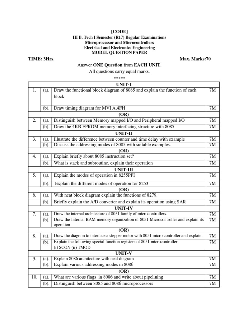 Microprocessor and Microcontrollers Electrical and Electronics ...