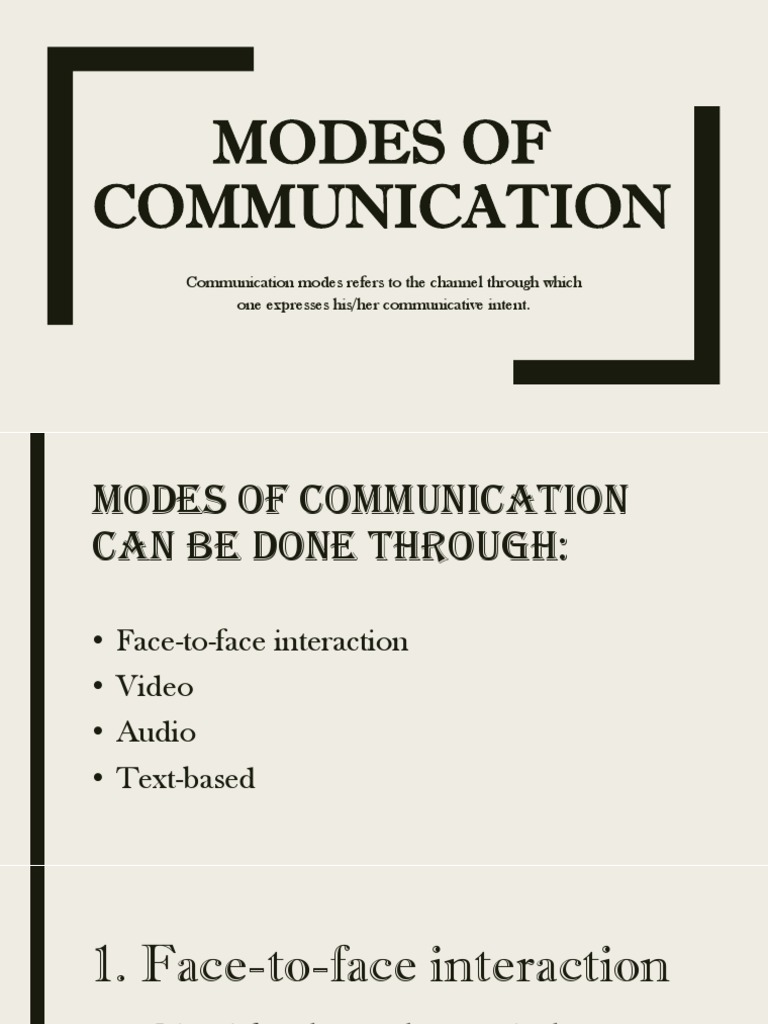 Modes of Communication | PDF | Voice Over Ip | Videotelephony