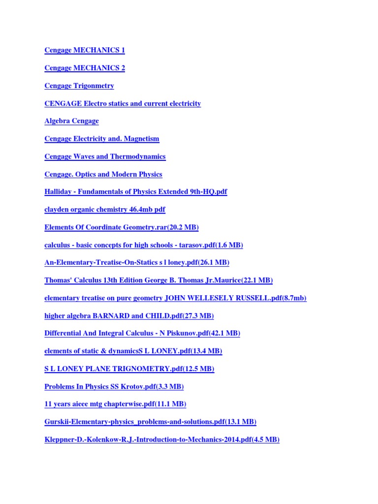 Iit Jee Books | PDF