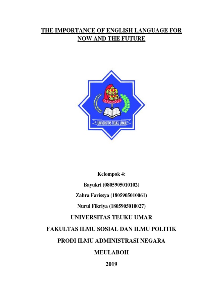 Cover Makalah Bahasa Inggris | PDF