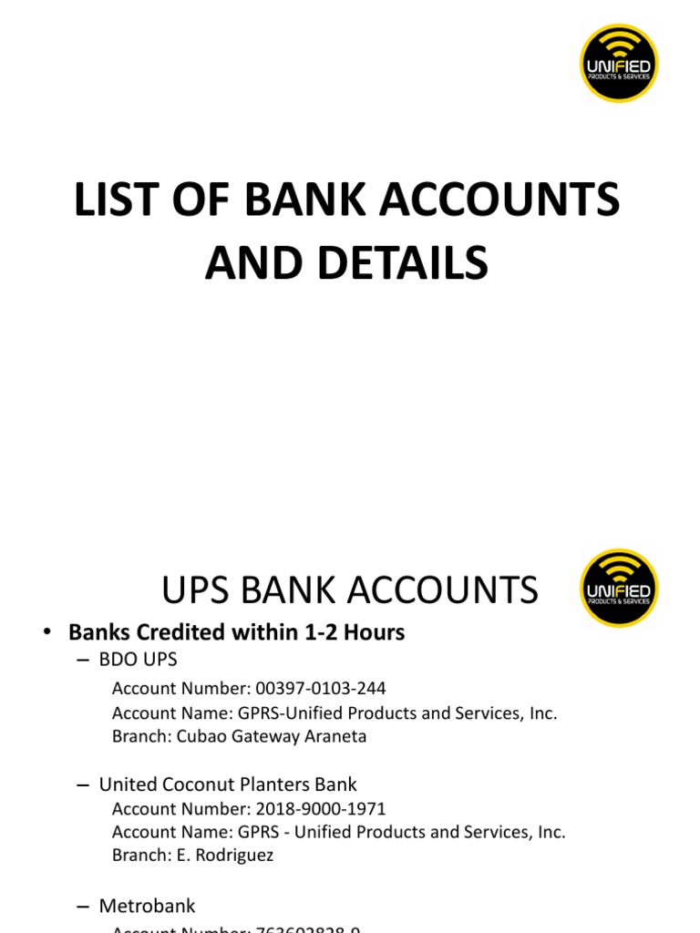 Philippine Bank Account Numbers List | PDF | Economy Of The Philippines ...