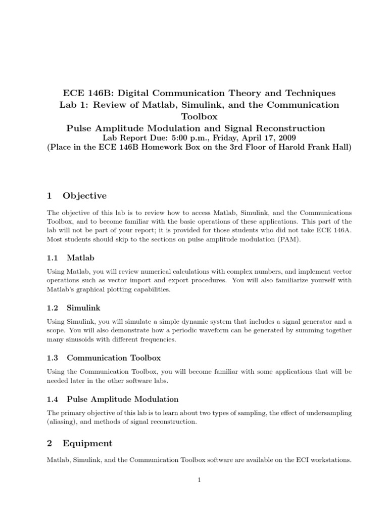 Lab 1 | PDF | Sampling (Signal Processing) | Spectral Density