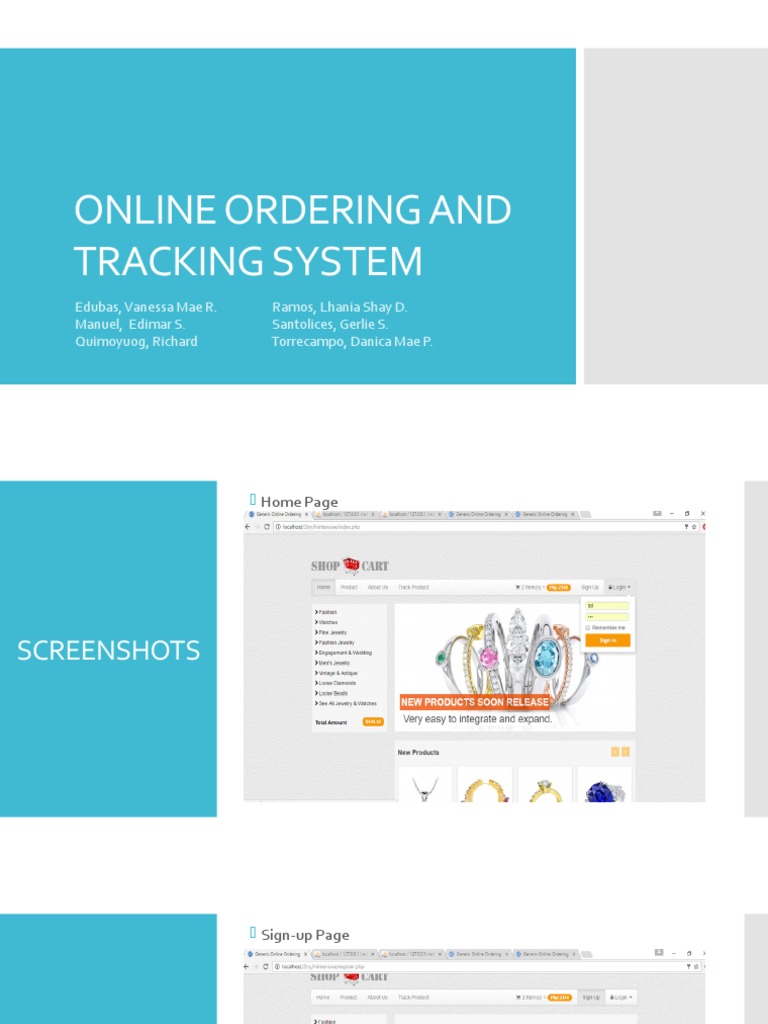 Online Ordering & Tracking System Guide | PDF | Online Shopping | Payments