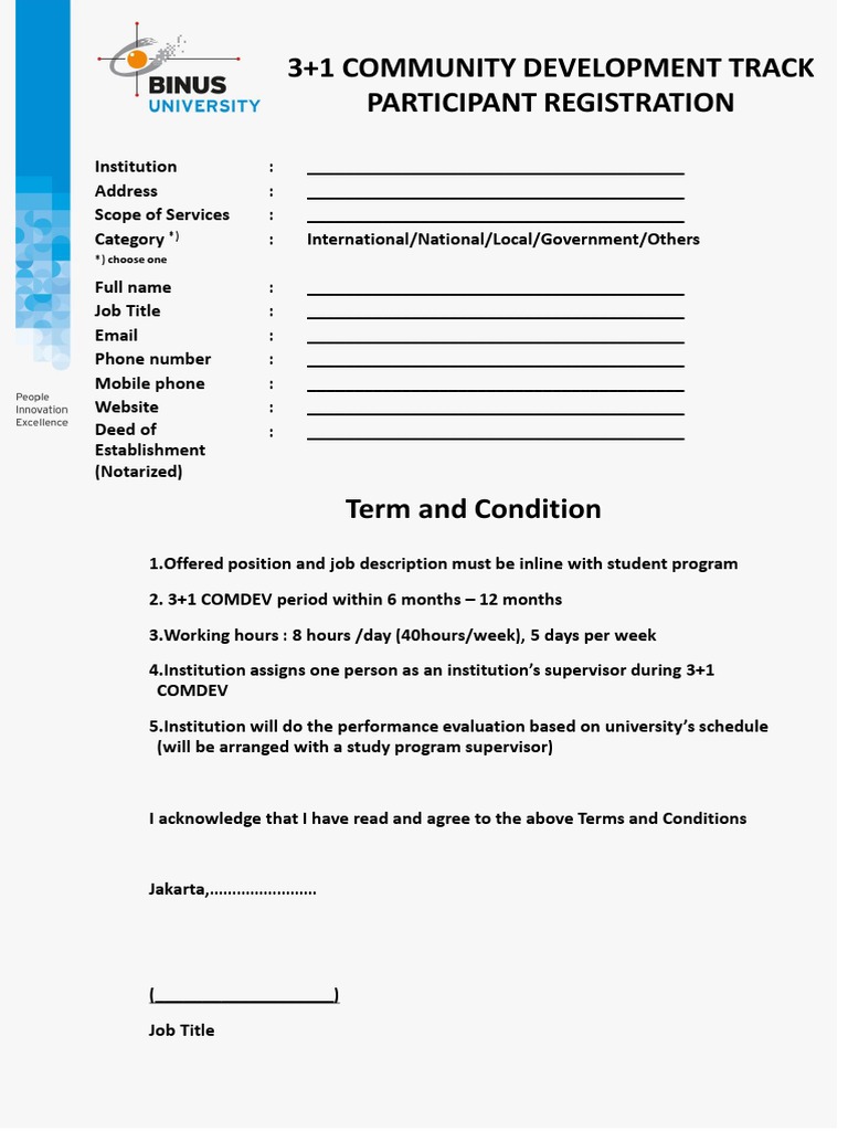 BNS01 - RS1 - CD - 16 - Form Participant Registration For ComDev Track ...