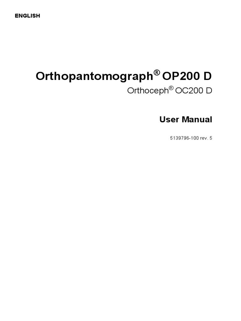OP200D OC200D User Manual Op200d Eng R5 PDF | PDF | Sterilization ...