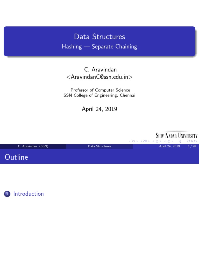 Separate Chaining Hashing Technique | PDF | Database Index | Data ...