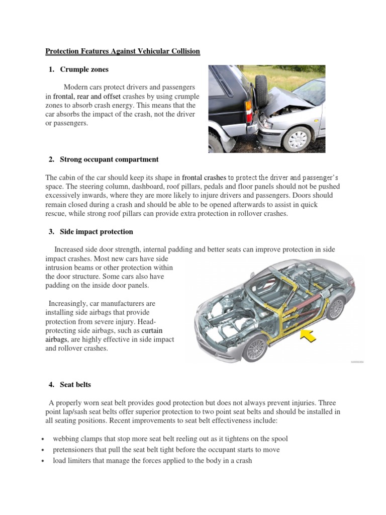 Frontal, Rear and Offset: Protection Features Against Vehicular ...
