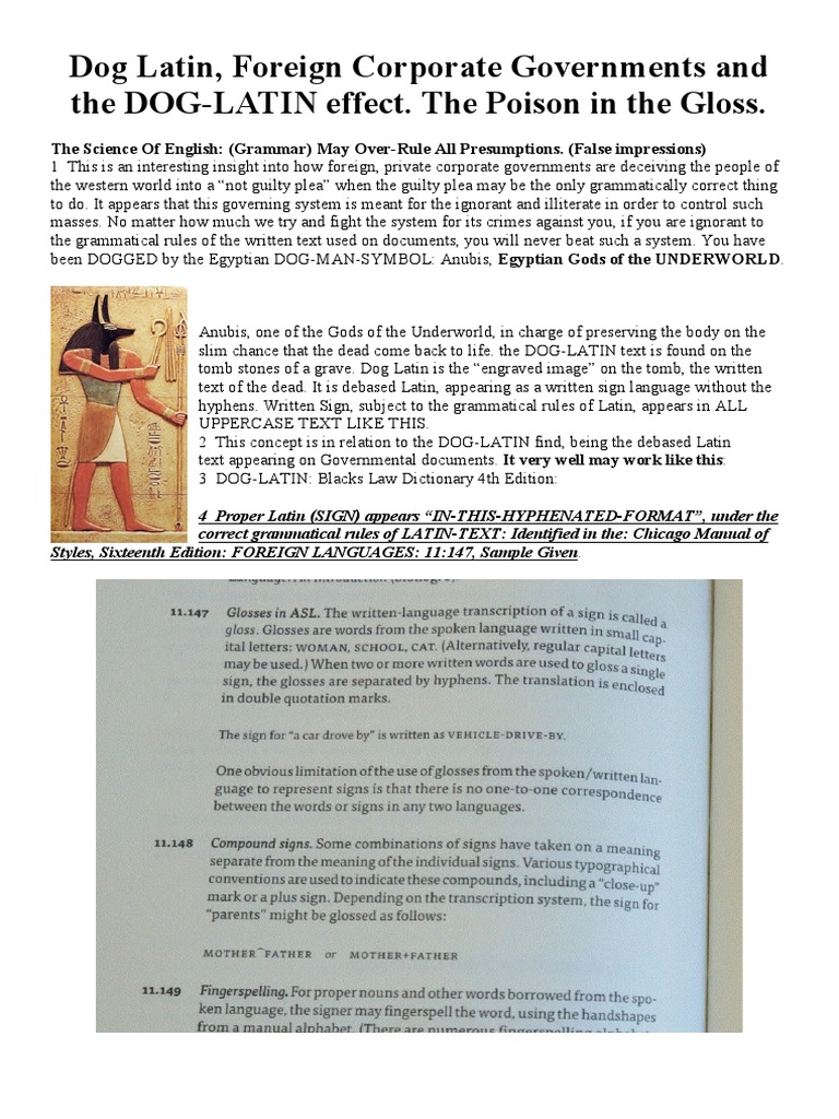 Dog Latin, Foreign Corporate Governments and The DOG-LATIN Effect. The ...