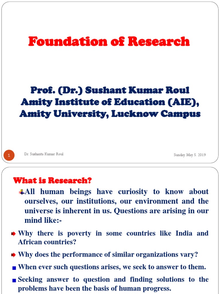 Foundation of Research | PDF | Hypothesis | Interview