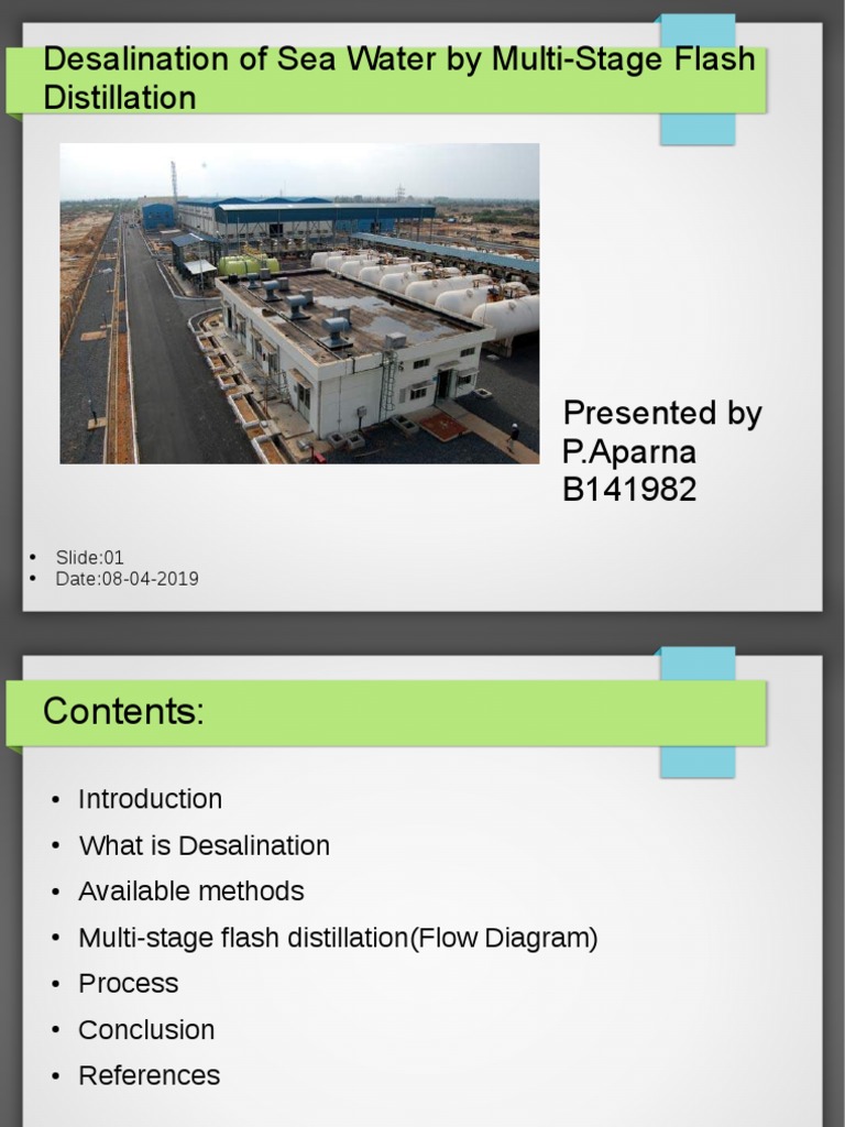 Multi-Stage Flash Desalination Overview | PDF | Desalination | Distillation