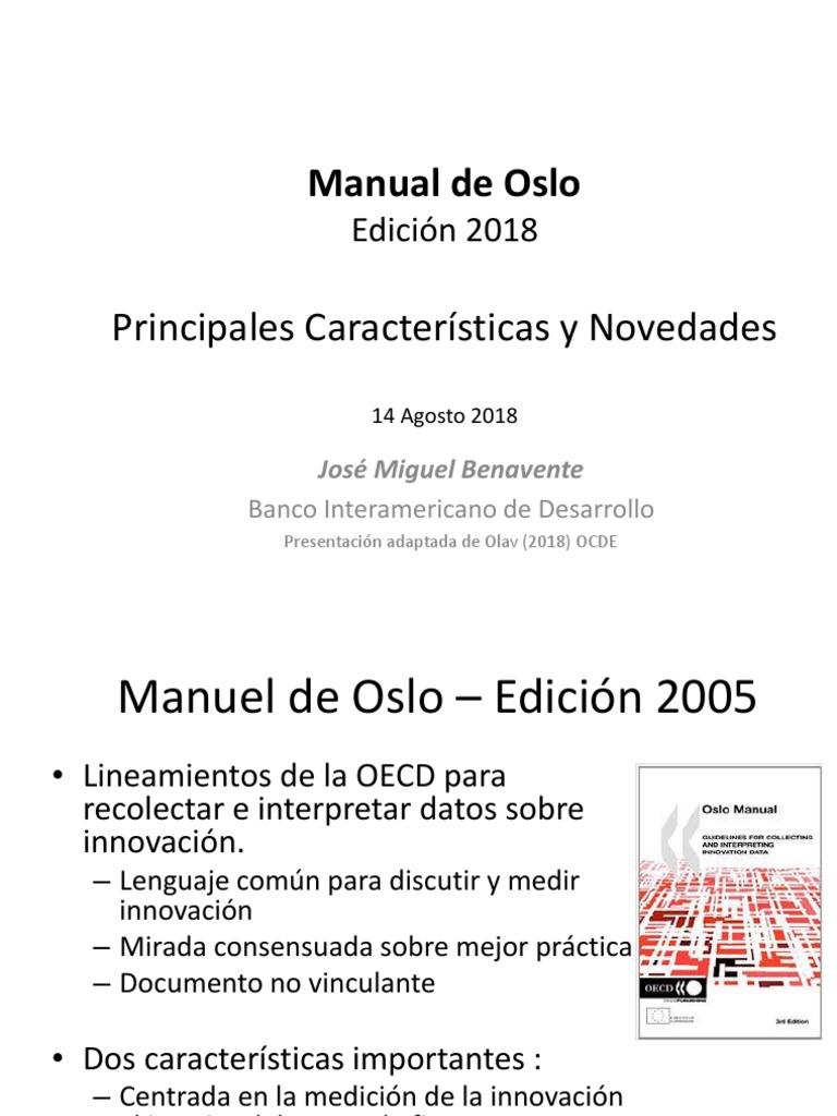 Presentación Jm Benavente Revision Manual Oslo Cuarta Versión 2018