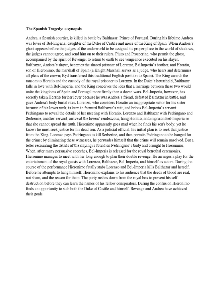 The Spanish Tragedy | PDF