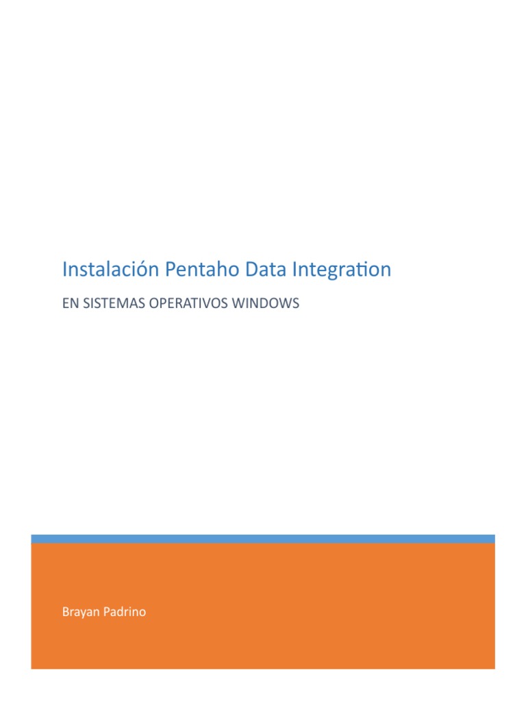 Instalación de Pentaho Data Integration | PDF | Java (lenguaje de programación) | Arquitectura ...