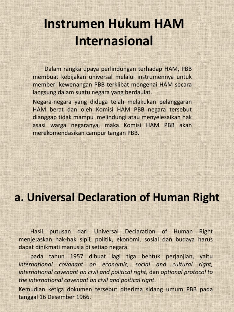 Instrumen Hukum HAM Internasional | PDF | Politik