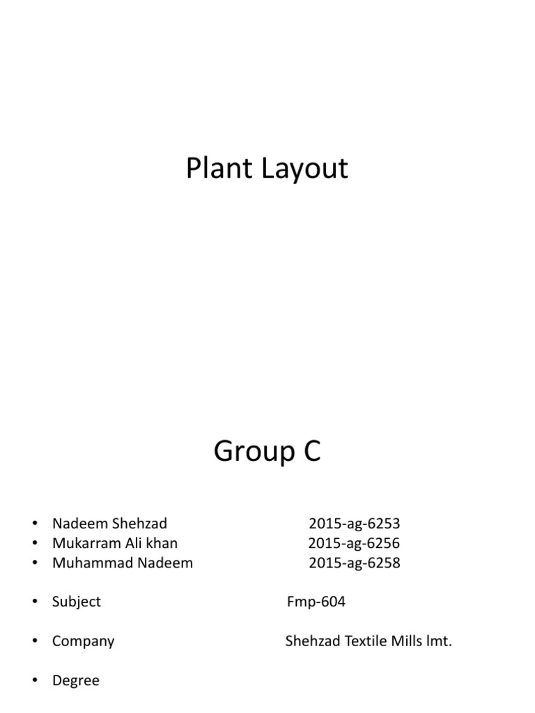 Spinning Mill Plant Layout Overview | PDF | Spinning (Textiles ...