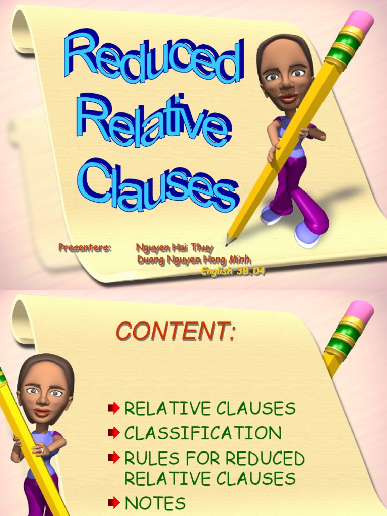 Reduced Relative Clauses | PDF | Adjective | Clause