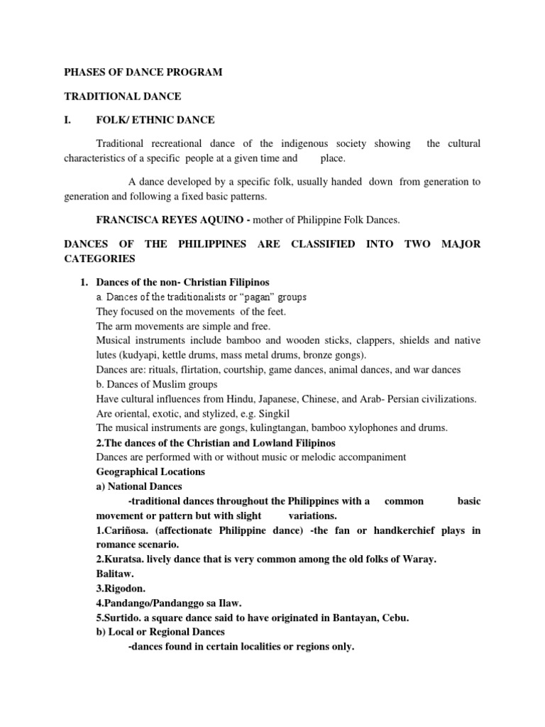 Phases of Dance Program | Dances | Festival