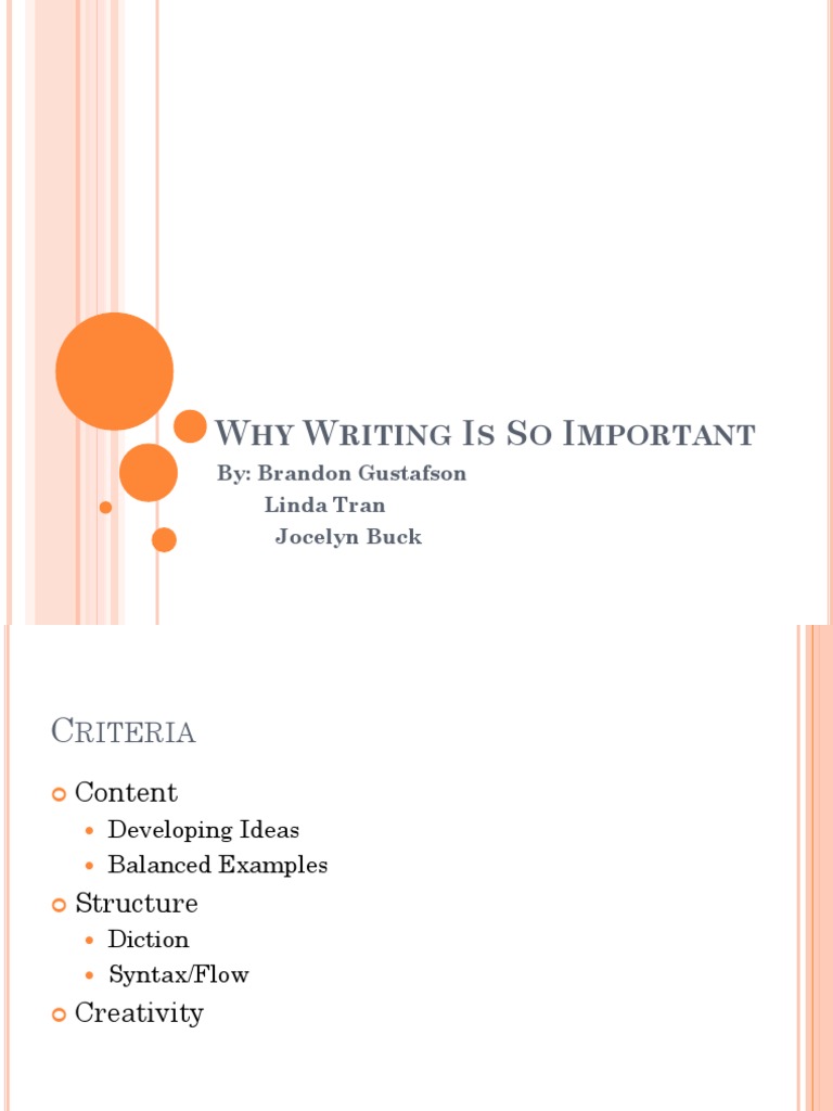 Why Writing Is So Important | PDF | Writing | Communication