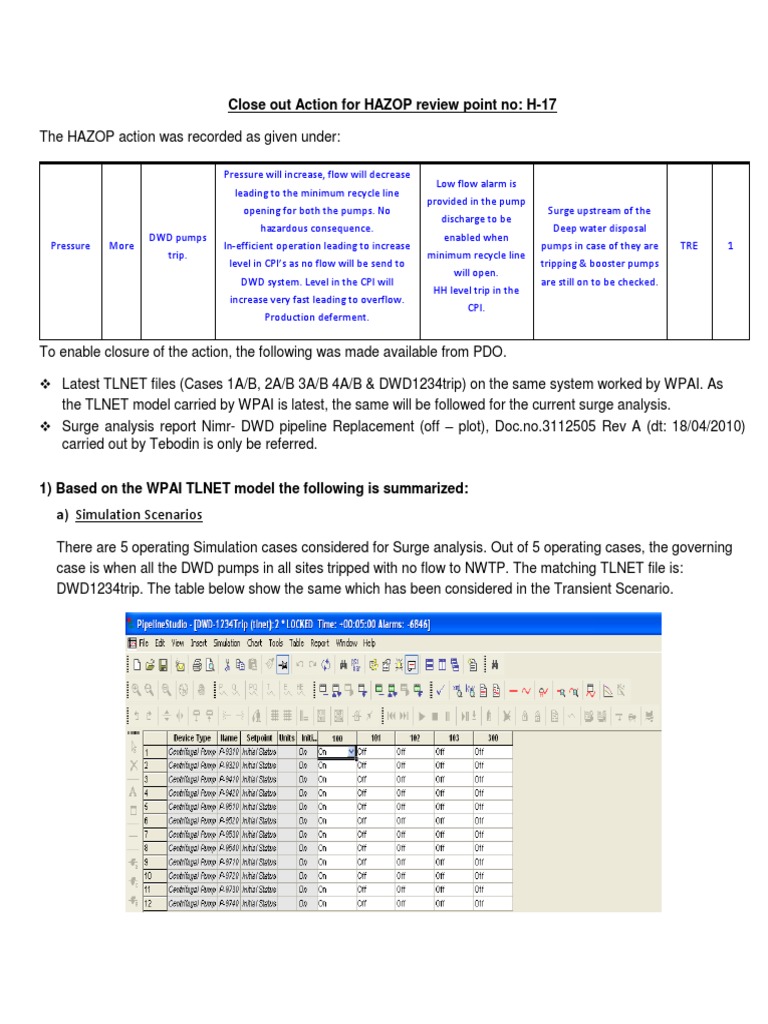 Resolution For HAZOP Action Point No 17 | PDF | Pump | Gases