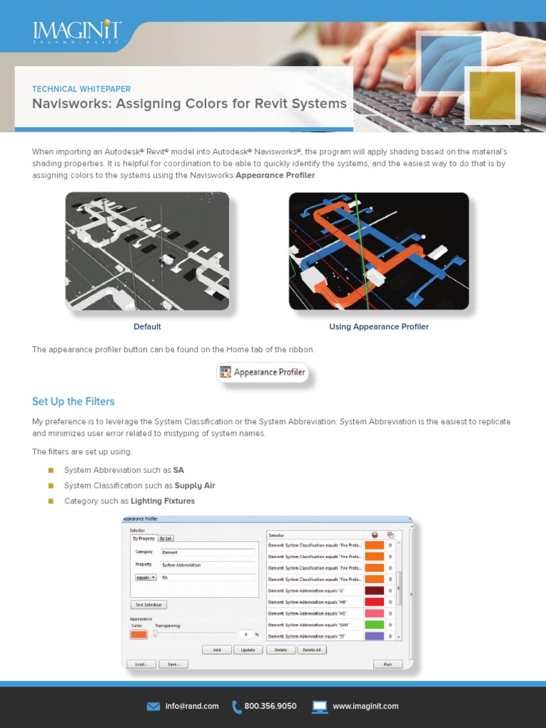 Navisworks Appearance Profiler PDF | PDF | Autodesk Revit | Autodesk