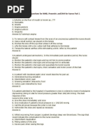 Prometric Exam Sample Questions | PDF | Urinary Incontinence | Nursing