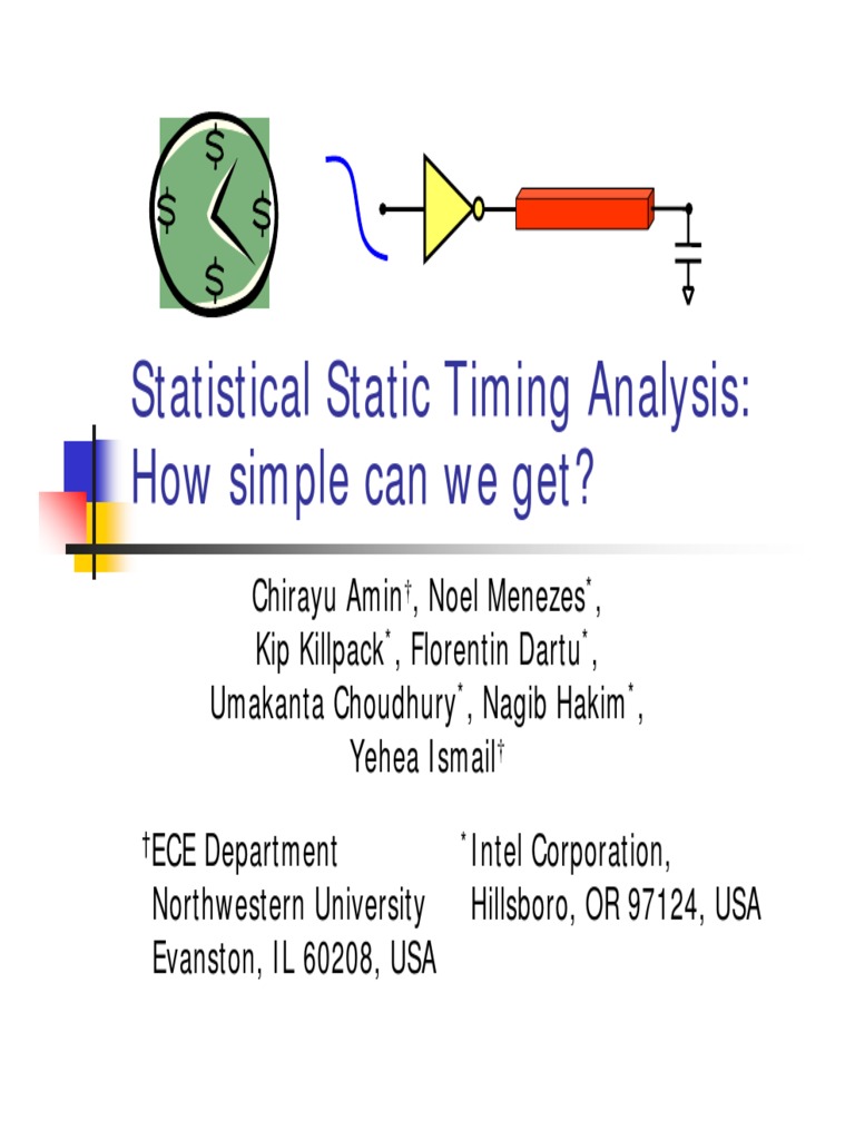 Statistical Static Timing Analysis How Simple Can We Get Pdf Monte Carlo Method Standard
