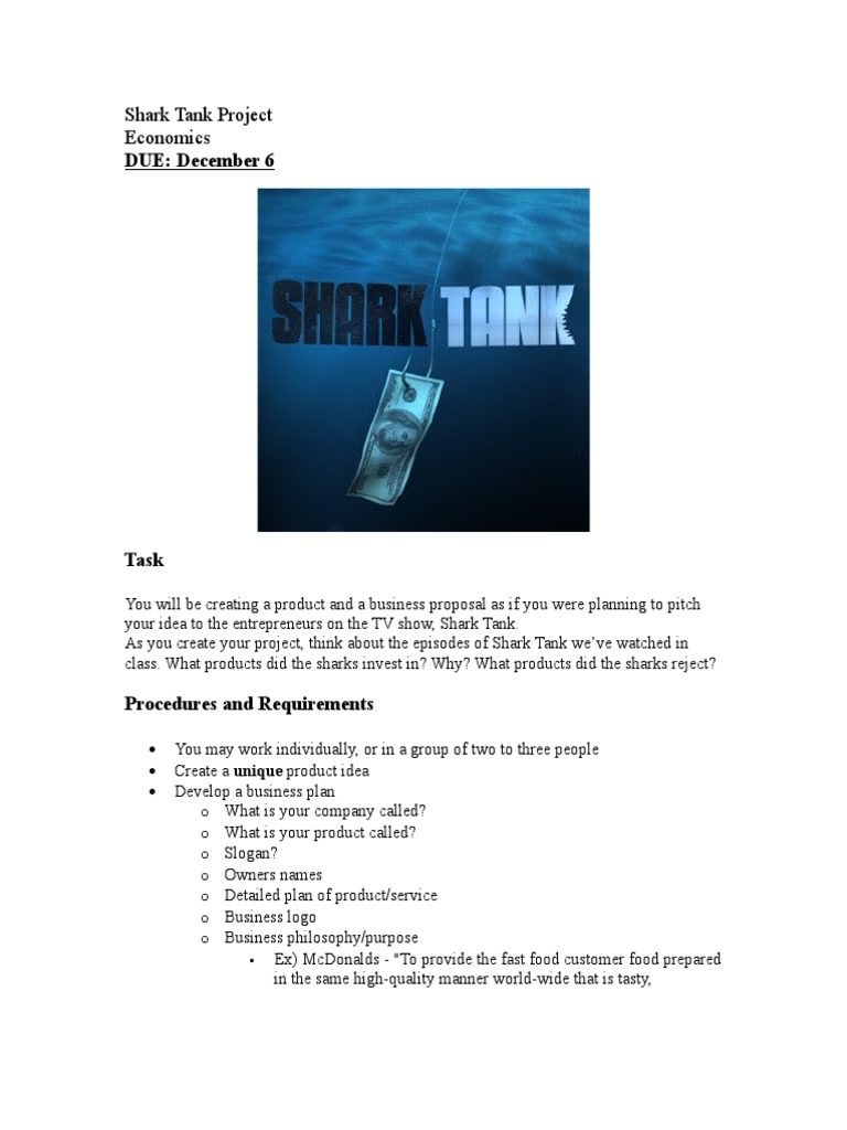 Shark Tank Project | PDF | Economics | Economics