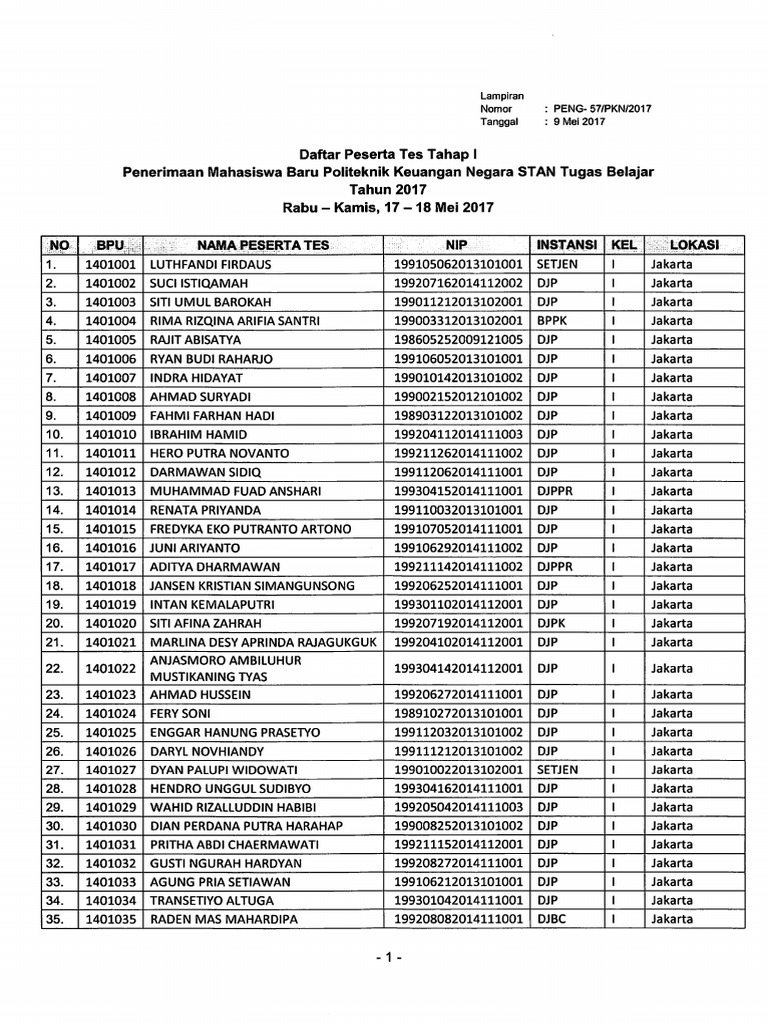 Lampiran - 1 PDF | PDF