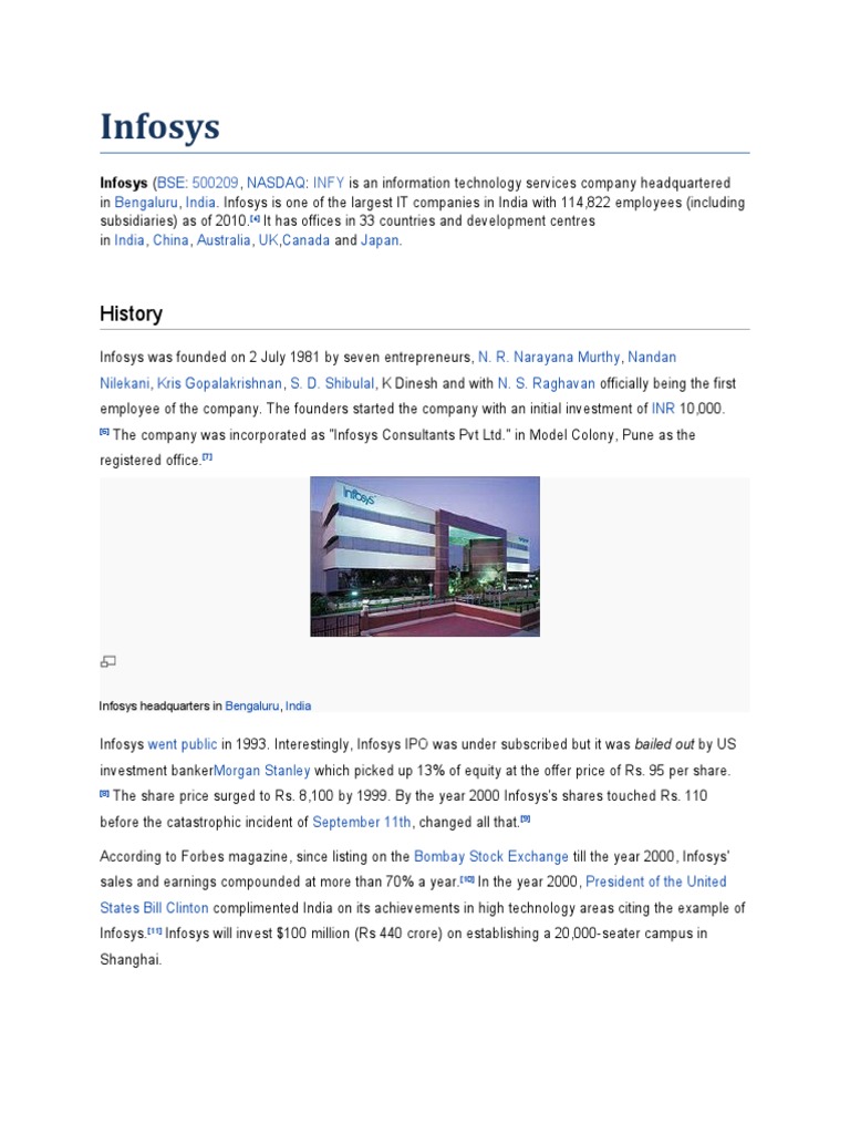 Infosys | PDF