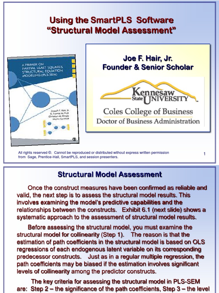 4 - How To Use SmartPLS Software Structural Model Assessment 1-25-13 | PDF | Multicollinearity ...